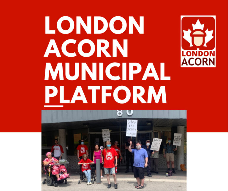 London ACORN Releases Affordable & Healthy City platform - ACORN Canada