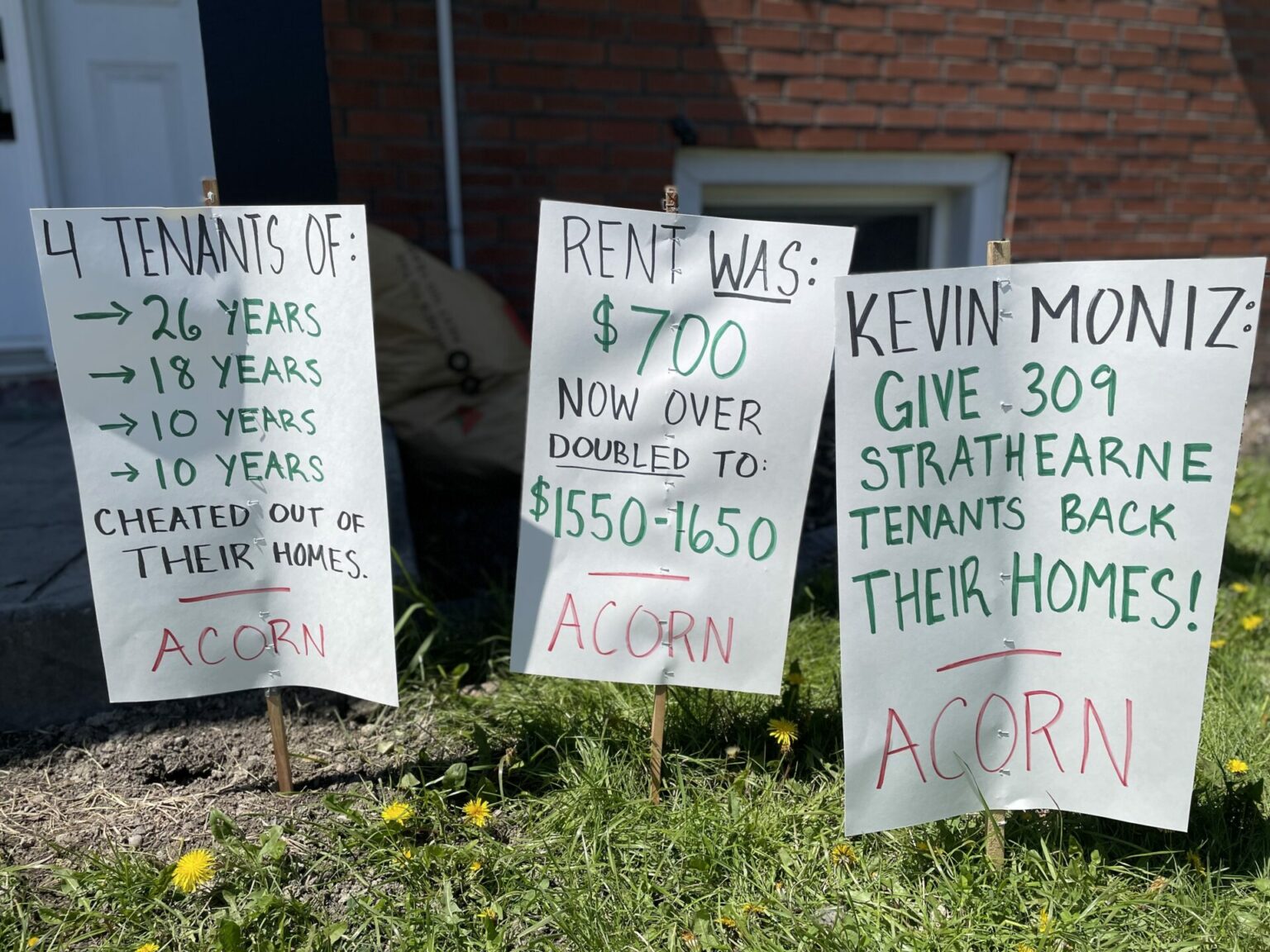 Hamilton ACORN demands Kevin Moniz give back tenants’ homes! - ACORN Canada
