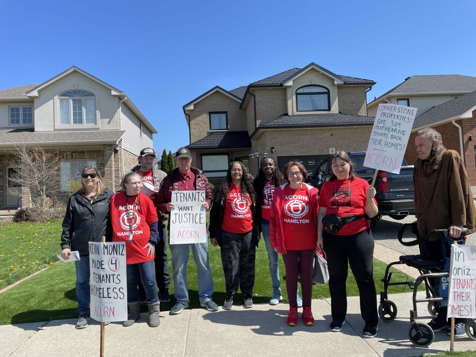 Hamilton ACORN demands Kevin Moniz give back tenants’ homes! - ACORN Canada