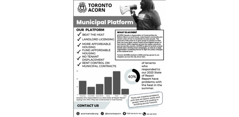 Toronto ACORN Municipal Platform 2023 - ACORN Canada