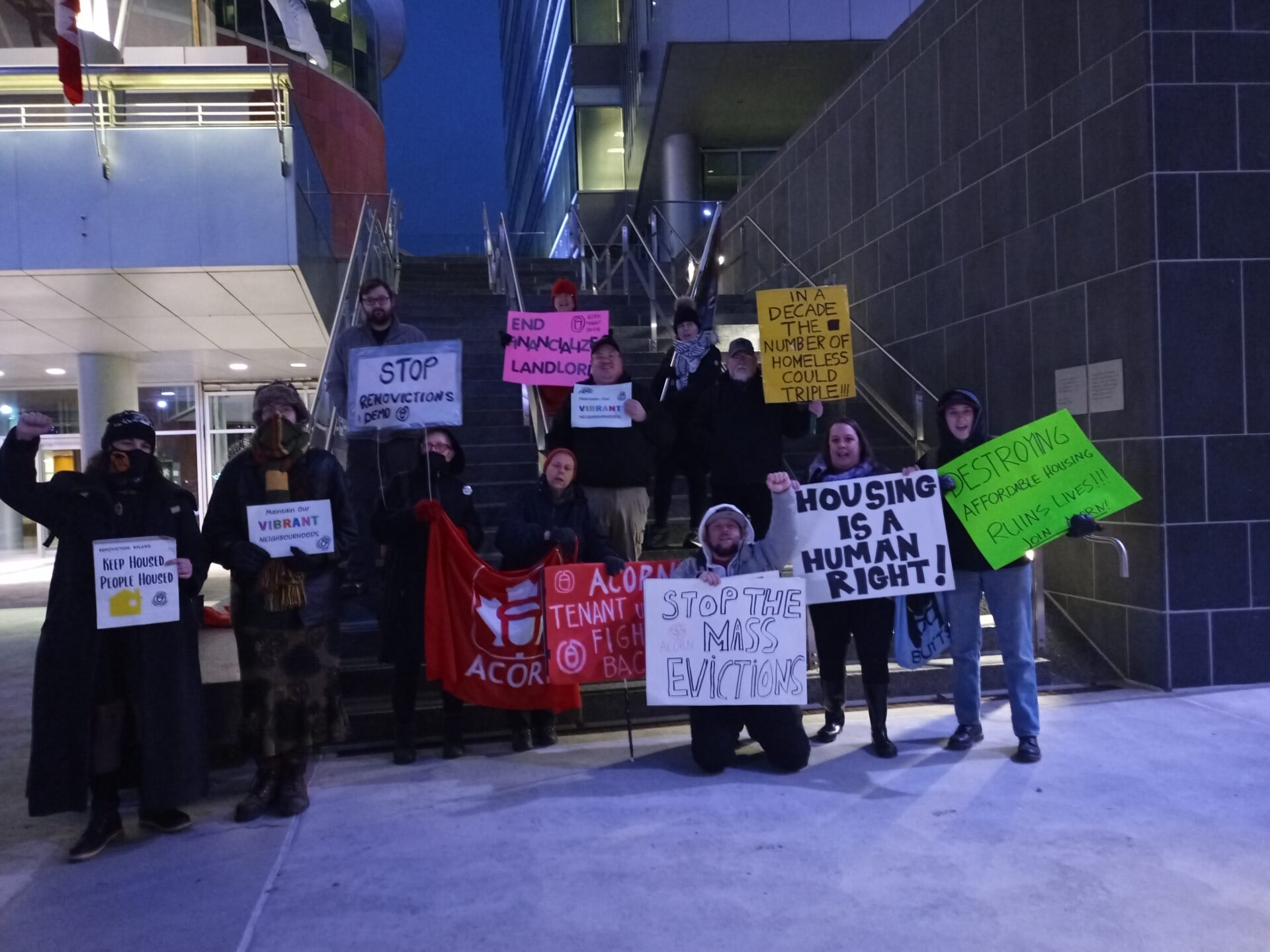 Battle Cry against Gentrification: Waterloo Region ACORN Rallies against the Demovictions at ...