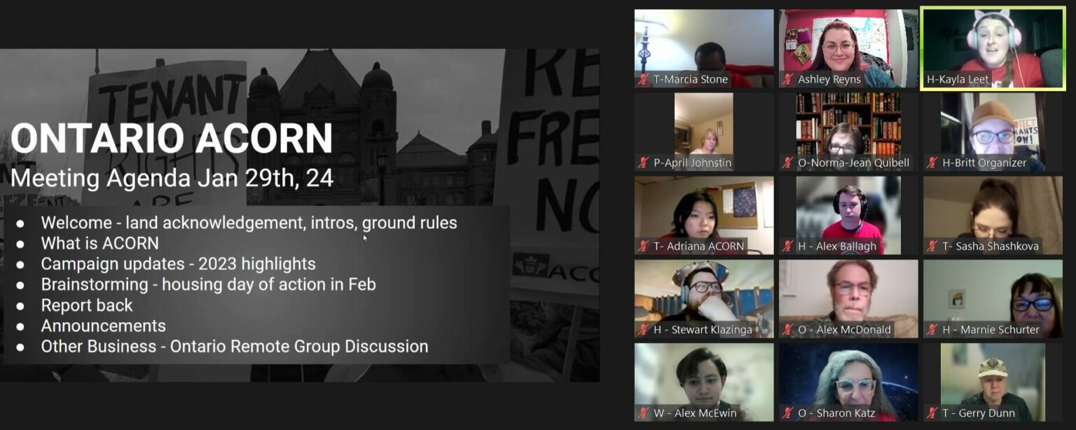 110 Ontario ACORN Members Meet to Plan Housing Day of Action! - ACORN ...