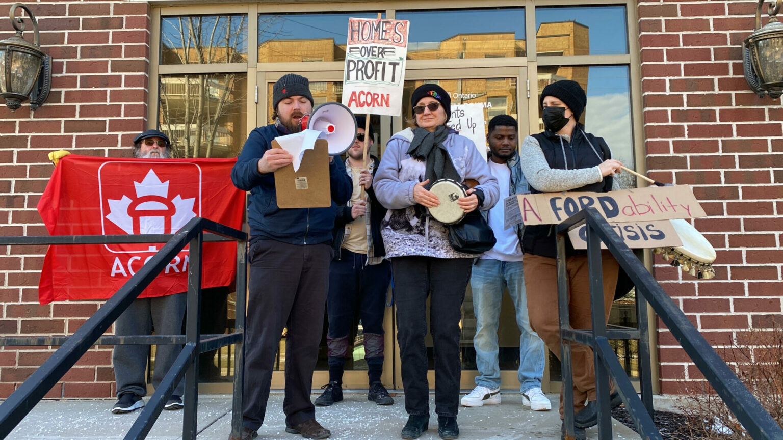 Rent Control Actions at PC MPP Offices in 9 Ontario Cities - ACORN Canada