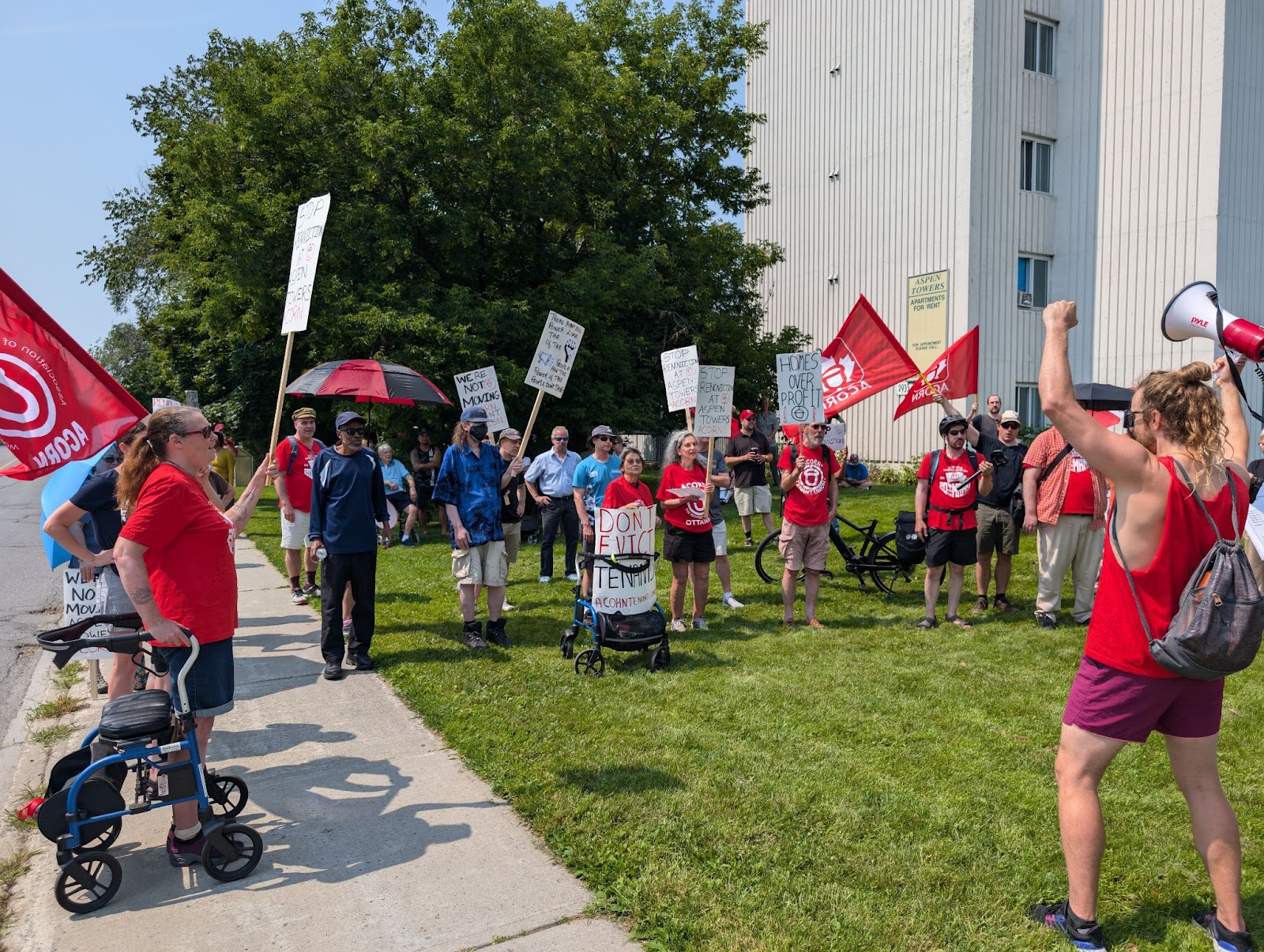 Aspen Towers Tenant Union Speak Out Against Mass Renoviction - ACORN Canada