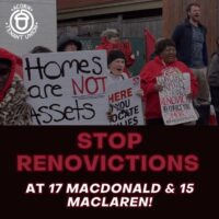 STOP Renovictions: Support the 1753 MAC ACORN Tenant Union! - ACORN Canada